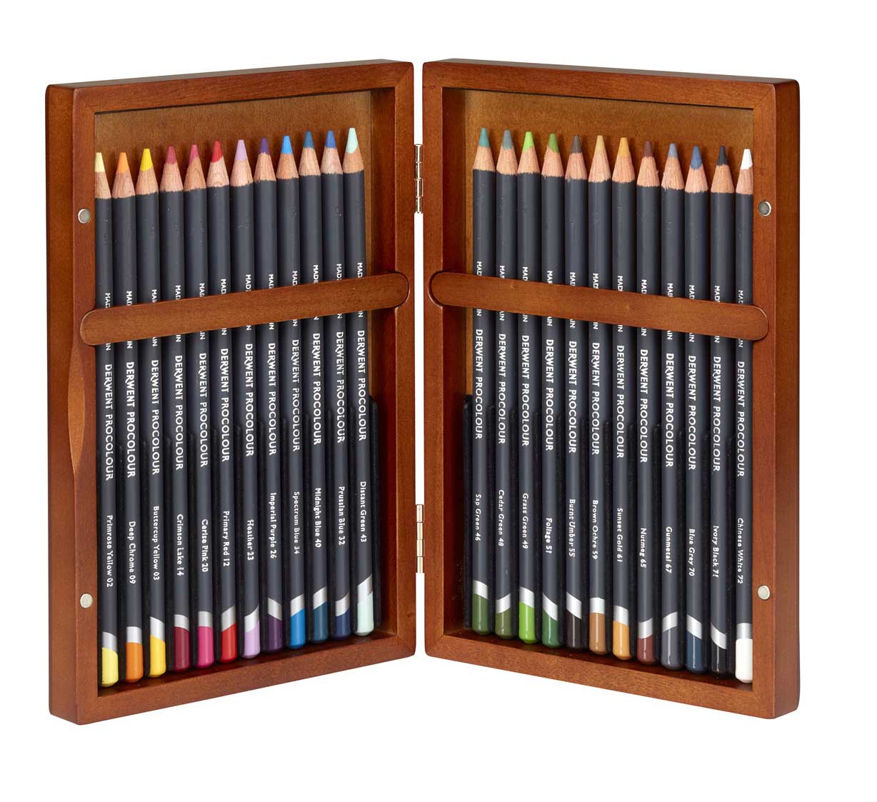 LÁpices Derwent Procolour Caja Madera X24 Heyco Sa